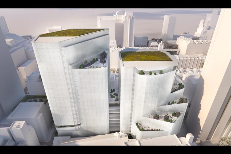 SOM working up plans for two-tower office scheme next to Barbican ...